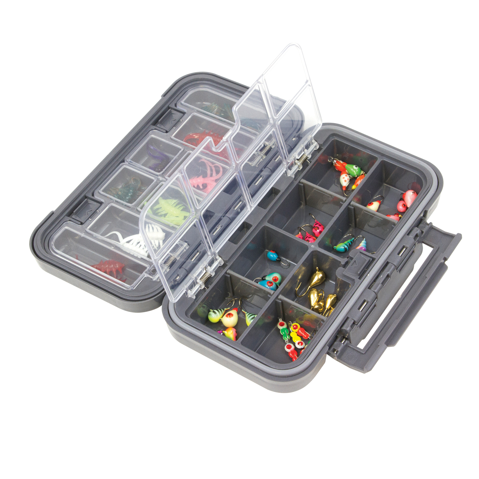 Clam Dual Tray Jig Box | Medium Tackle Box | Up North Sports